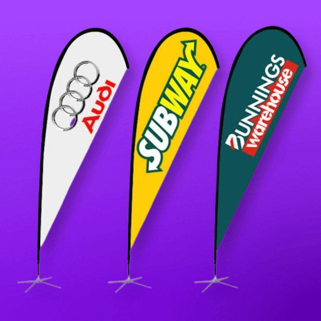 Tear Drop Flag Banner with Fiberglass Pole – Teaa Signs